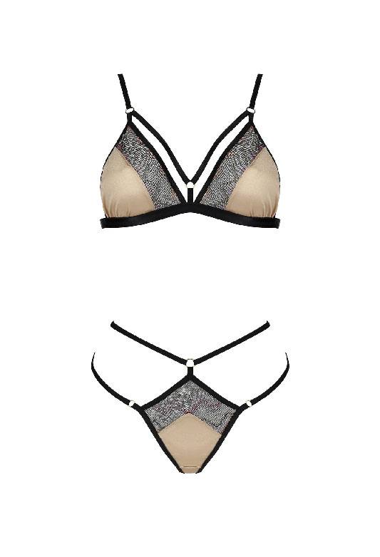 2-teiliges BH-Set Gold mit Riemchen-String von Casmir